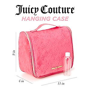 Juicy Couture Women's Cosmetics Bag - Hanging Travel Makeup and Toiletries Kit - Makeup Accessories Organizer Case with Hook, Size One Size, Peach