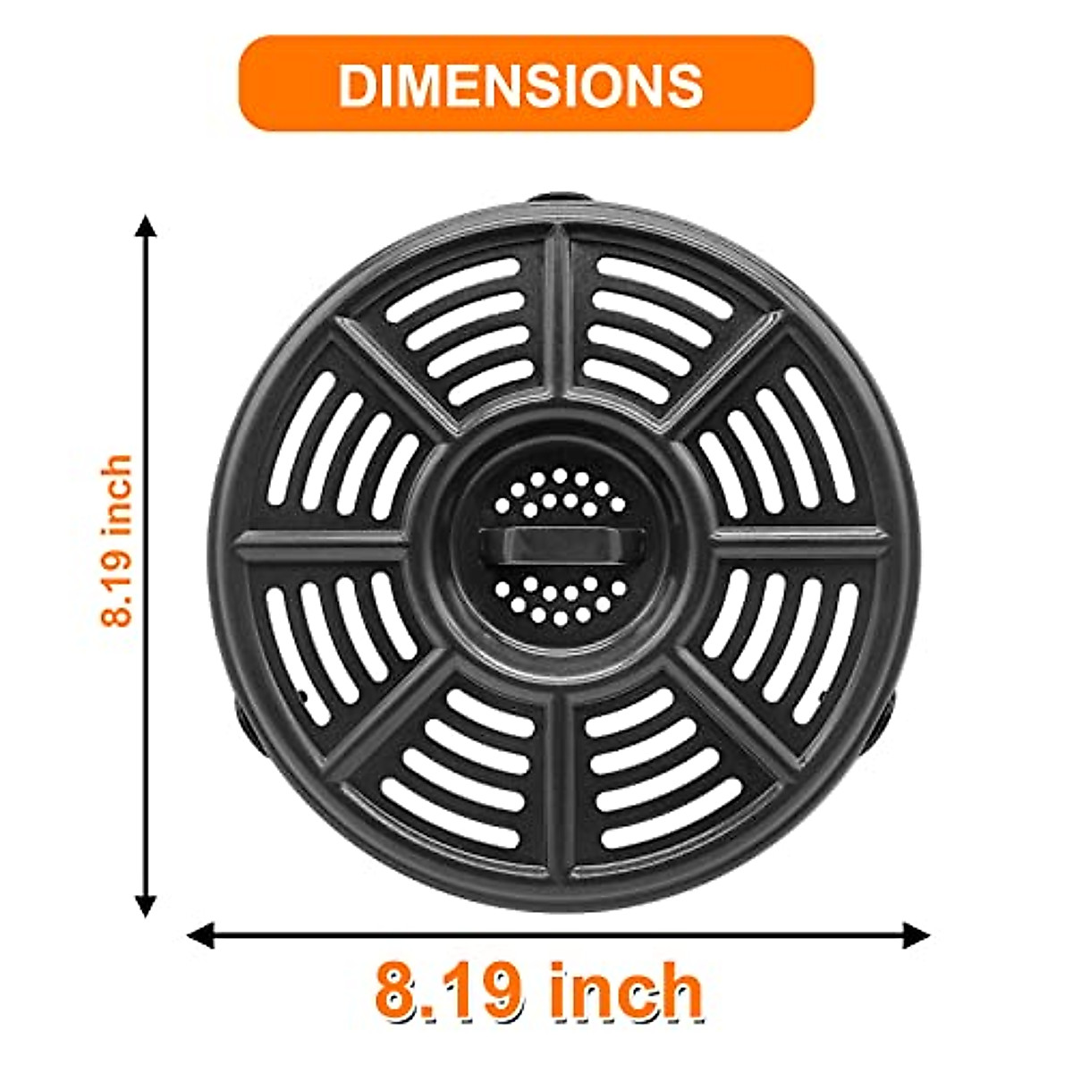 Air Fryer Crisper Plate For Ninja AF100 to AF150 and Ninja Pressure, Air Fryer Grill Pan Plate for Ninja FD302 FD401 Foodi OP300 to OP500,Air fryer Accessories,Non-Stick Coating,Dishwasher Safe
