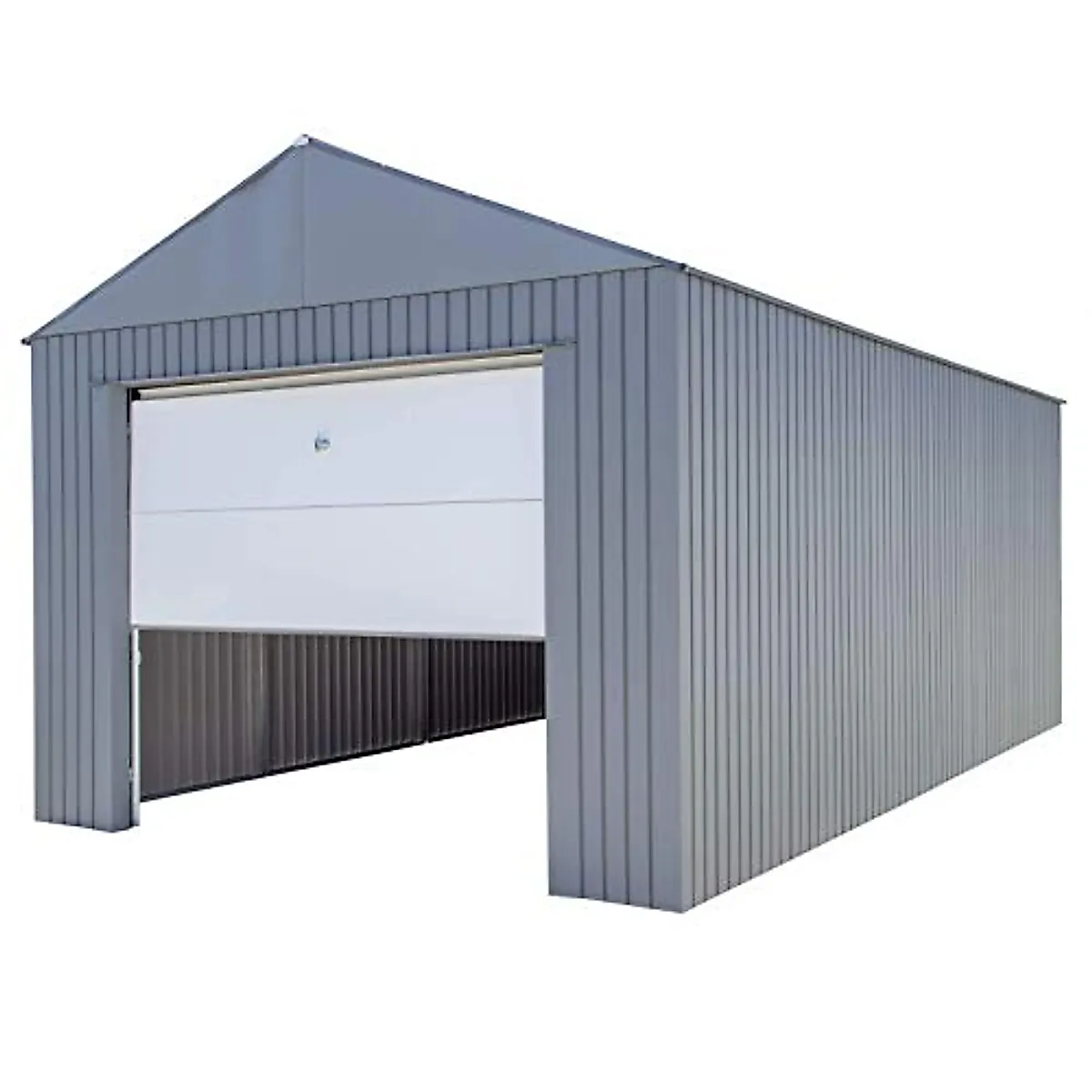 Sojag 12' x 20' Everest Galvalume Steel with Extra Tall Walls Garage Storage Building, 12' x 20', Charcoal