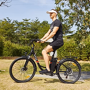 Vivi Electric Bike, 26/20 Inch Electric Bicycle for Adults, 500W E-Bike with 48V Removable Battery, Shimano 7 Speed Electric Commuter Cruiser Bike 20MPH & 50 Mile Adult Electric Bikes City Women