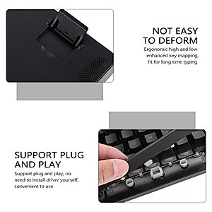 OSALADI 1 Set Keyboard and Mouse Set RGB Backlight Backlit Gaming Keyboard Replacement RGB Keyboard Office Keyboard Wired Keyboard and Black Laptop Modern keycaps pbt USB abs h600