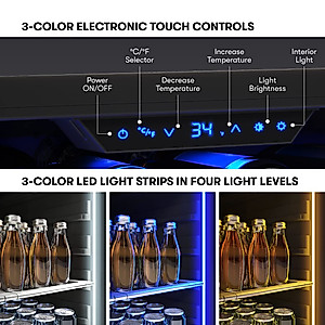 Zephyr Presrv Series 24 Inch Stainless Steel Freestanding or Built In Beverage Center 7 bottles, 108 12 oz cans (Door handle sold separately, and wood panel not included.)