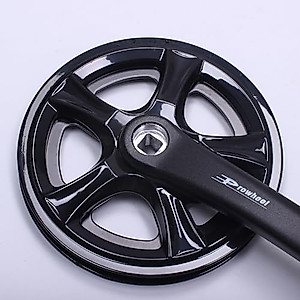 PROWHEEL Bike Crankset,36T 170MM Bike Crank Arm Set,Double ChainWheel and Replacement Chain Guard,Compatible with City Bike,MTB,Electric Bicycle,Cargo,Folding Bike