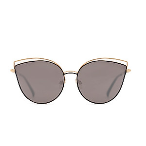 EVEE Oversize Double Wire Cat-Eye Sunglasses (Kitey) (Rose Gold/Pink)