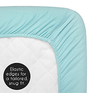 Fitted Crib Sheet for Blue and Green Modern Dinosaur Baby/Toddler Bedding Set Collection - Turquoise Blue