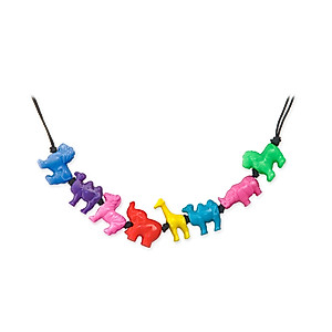 Hygloss Animal Shaped Beads Plastic Zoo Safari Animal Pony Bead Charms - 150 Pcs Colorful Craft Beads - Animal Design for Kids DIY Craft Jewelry Making Necklace Bracelet Supplies - Resealable Bag