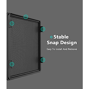 ADJNPCY Dust Filter for Synology NAS DS920+ DS420+ DS918+ DS418play Dustproof PVC Cover - Black