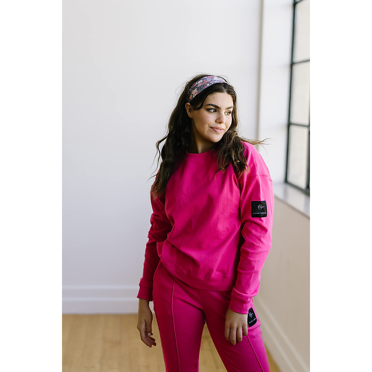 Maven Thread Luna, Workout Headbands for Women, Wide Headbands for Women, Sports Running Headband for Exercise, Gym hairband Athletic Workouts and Yoga 4" Thick Non Slip Sweatbands for Women 2Pack