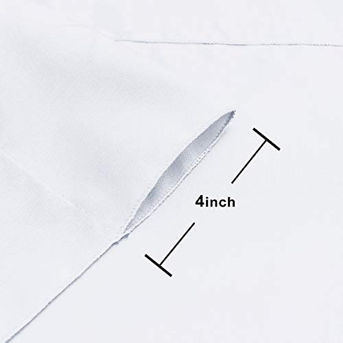 Hiasan White Backdrop Curtains for Parties, Polyester Photography Backdrop Drapes for Family Gatherings, Wedding Decorations, 5ftx10ft, Set of 2 Panels