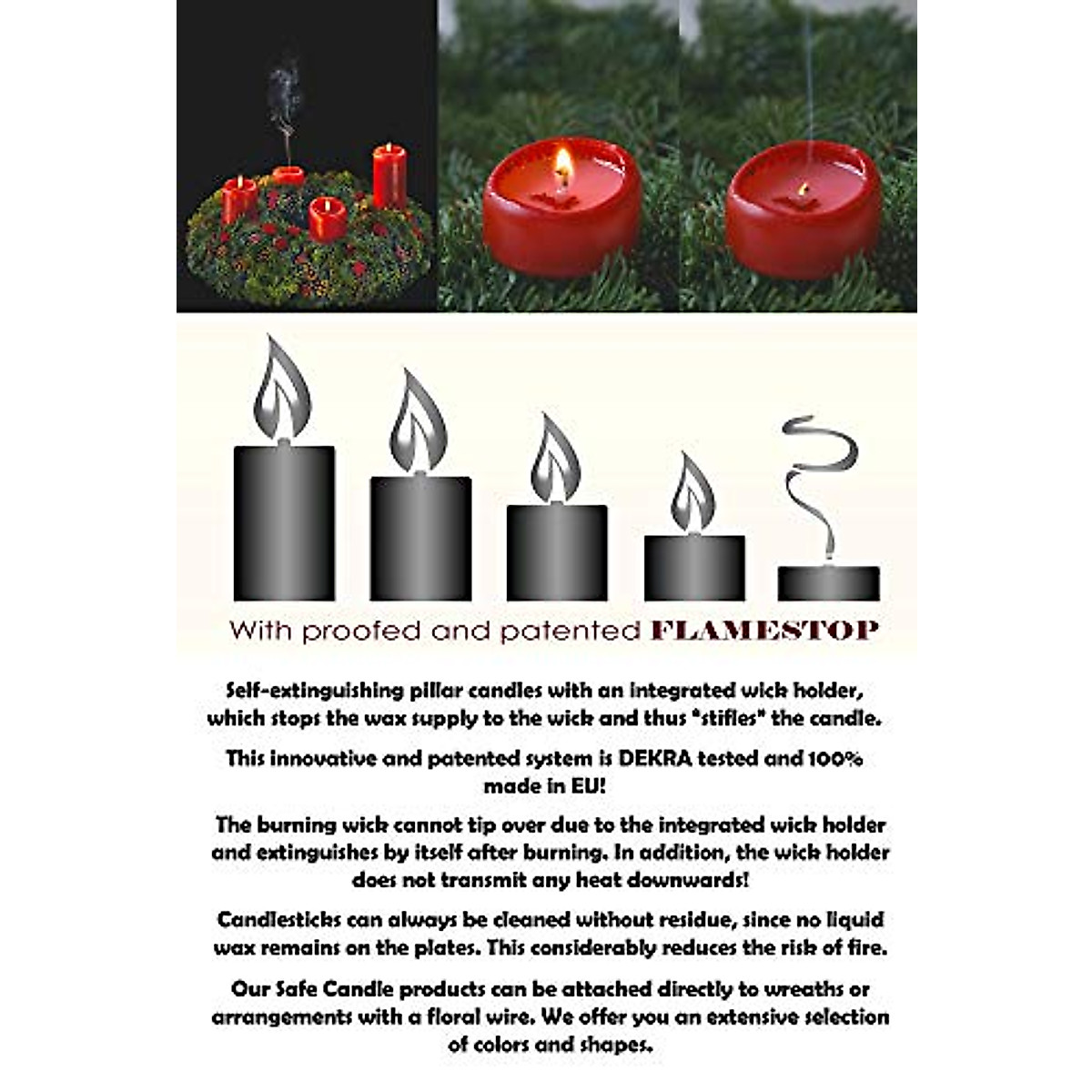 HYOOLA White Pillar Candles 2x3 Inch - Unscented Pillar Candles - Set of 4 - European Made