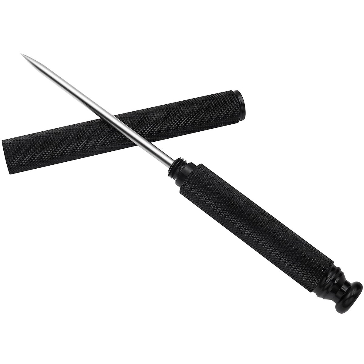 Stainless Steel Ice Picks Crushed Ice Tool With Safety Cover Bar Tools Ice Crushers Chisel Ice Cube Awl Sharp Cone With Non-Slip Handle (Black)