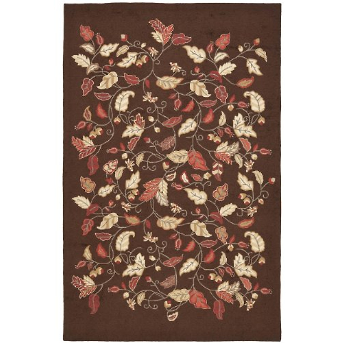 Martha Stewart Autumn Woods Francesca Black Wool/Viscose Rug - 8' x 10'