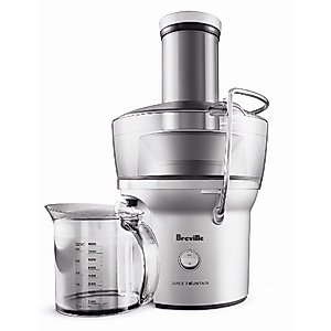 Breville Juice Fountain Compact Juicer, Silver, BJE200XL