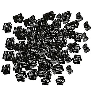 DBM IMPORTS 100 Gloss Black Wire Grid Connector Clamp Joiner Gridwall Panel Wire Cube Storage Clipping Snap On