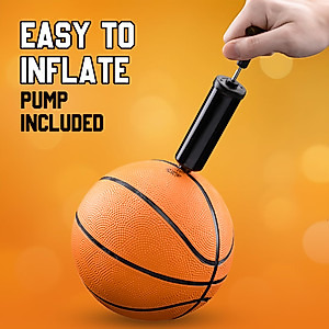 Bedwina Mini Basketball - 7 Inch, Size 3 (Pack of 4) - Mini Hoop Outdoor Set & Indoor for Small Basketball Hoops & Pool Parties - Kids Sports Party Favors