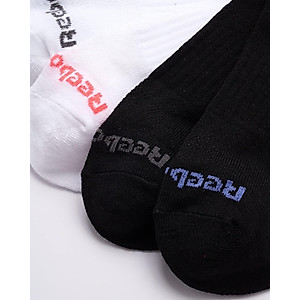 Reebok Women's Athletic Socks - Performance Low Cut Socks (6 Pack), Size 4-10, White/Black/Grey