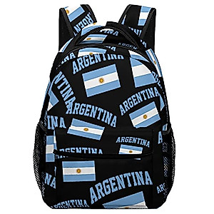 Flag of Argentina Lightweight Backpack for Boy Girl Casual Laptop Bookbag for Travel Camping Unisex