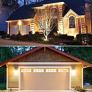 MIHEAL 110V(2 Pack) 100W LED Flood Light, Warm White(2700K), IP68Waterproof Super Bright Security Lights, Outdoor Floodlight for Yard, Garden, Playground, Basketball Court [Energy Class A++]