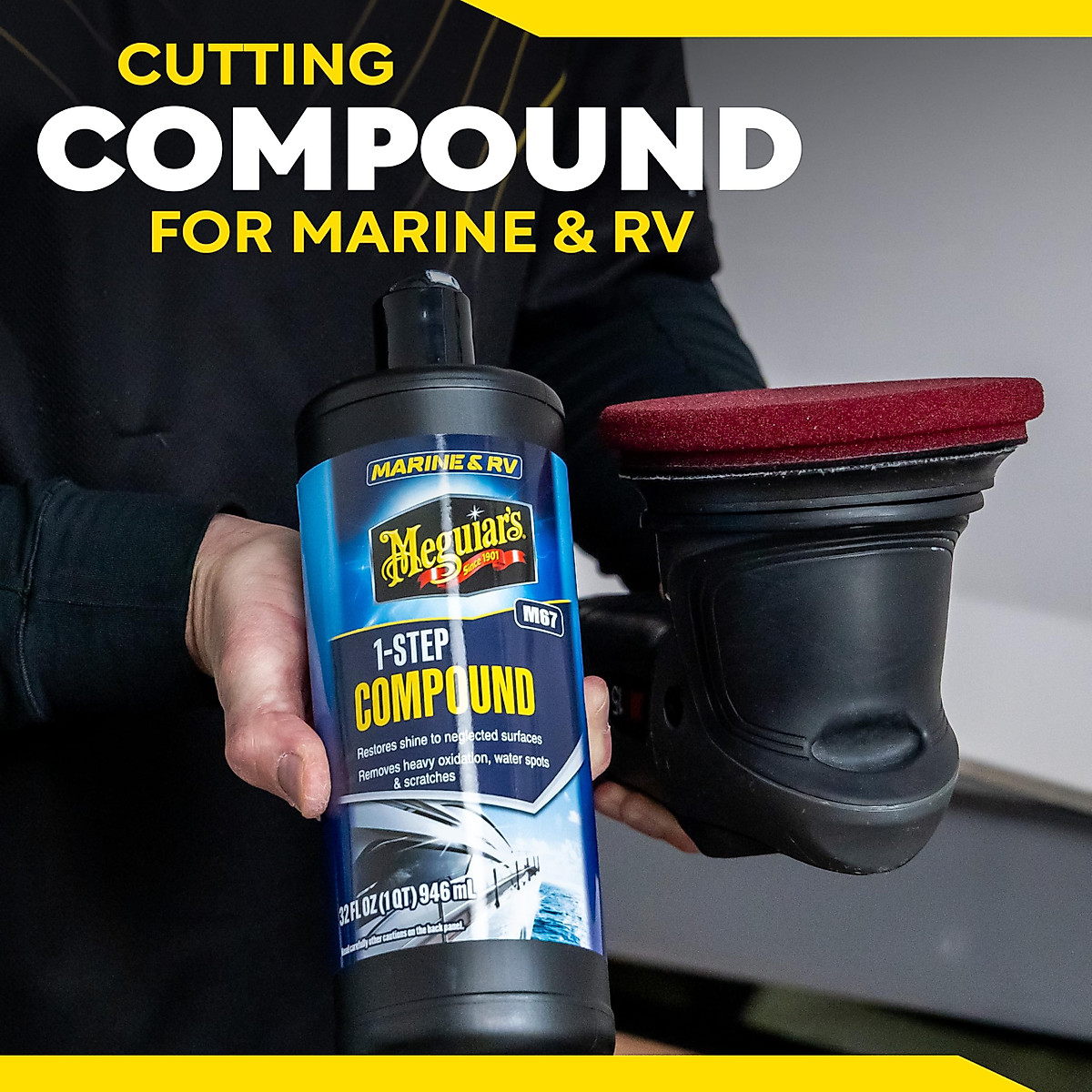 Meguiar's M6732 Marine/RV One Step Compound - 32 Oz Bottle