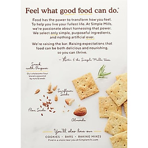 Simple Mills Almond Flour Crackers, Rosemary & Sea Salt - Gluten Free, Vegan, Healthy Snacks, 4.25 Ounce (Pack of 1)