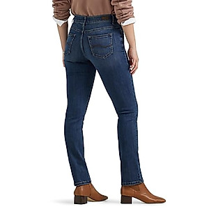 Lee Women's Ultra Lux Comfort with Flex Motion Straight Leg Jean Royal Chakra 16 Medium