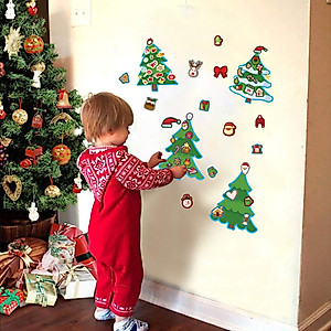 MISS FANTASY Christmas Crafts for Kids Toddlers, 30 Sheets Make a Tree Stickers,Christmas Activities for Kids Christmas Gifts for Kids Christmas Goodie Bag Stuffers Xmas Party Favors for Toddler Kids