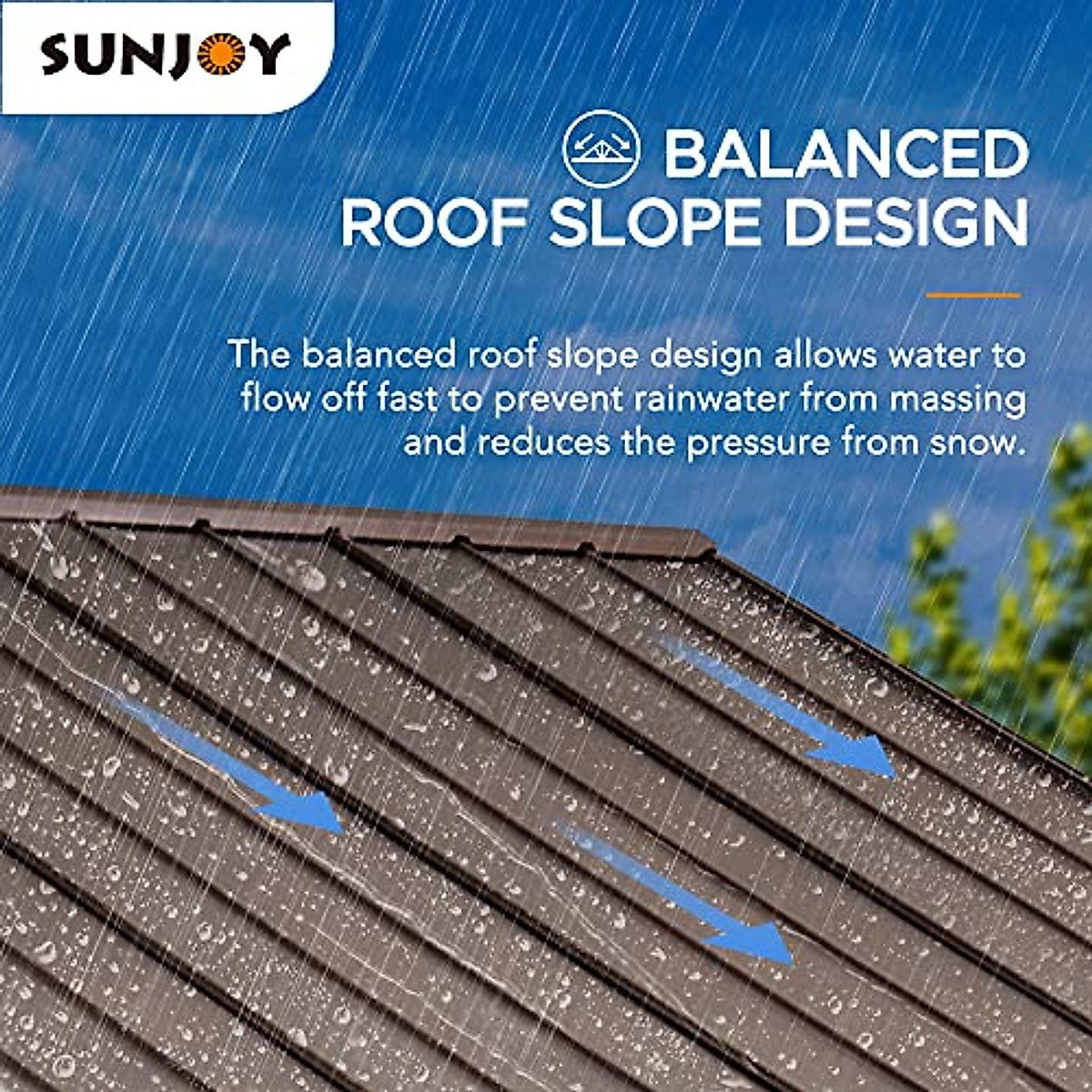 Sunjoy Wood Gazebo 13 x 15 ft. Outdoor Patio Premium Cedar Frame Gazebos with Brown Steel Gable Hardtop Roof for Garden, Backyard Shade, Brown Roof + Natural Wood Frame