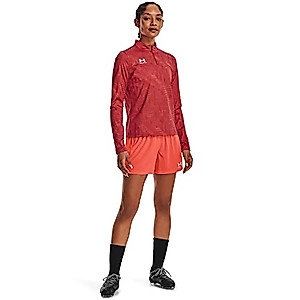 Under Armour Women's Standard Challenger Knit Shorts, (877) After Burn / / White, Small