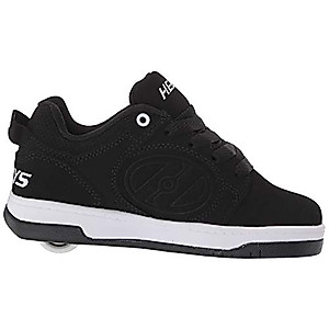 Heelys Boys' Voyager Tennis Shoe, Black/White, 4 M US Big Kid
