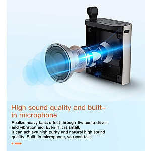 LEZII BT107 Mini Portable Bluetooth Speaker, Small Speaker with 5W Loud Sound, Bluetooth 5.0 Wireless Dual Pairing, Built-in Mic, Perfect Mini Speaker for Sports, Hiking, Camping, Room, Bike, Car