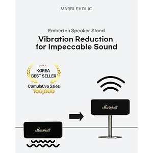 MARBLEHOLIC Emberton Speaker Stand(Satin Gold), for Marshall emberton Speaker, Opticaml Sound Quality, Width 5.35inch Height 3.94inch, Compact Size, Stylish Home Audio Setup, luxurios Matte Color
