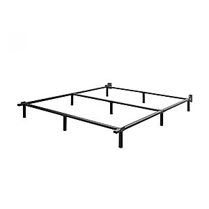 Mofesun Metal Bed Frame Queen - Black Metal Platform Bed 9-Leg Base, Tool Free Easy Assembly for Box Spring and Mattress (Queen)