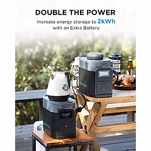 EF ECOFLOW Delta 2 Smart Extra Battery, 1024Wh LiFePO4 Expansion Battery for Power Station DELTA2