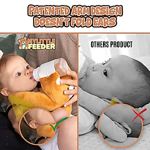 New Baby Bottle Holder, Adjustable Nursing Pillow Support, Newborn Essentials, Infant Bottle Feeding, Baby Essentials, Hands Free Bottle Holder for Baby, Bottle Propper for Baby (Shiba)
