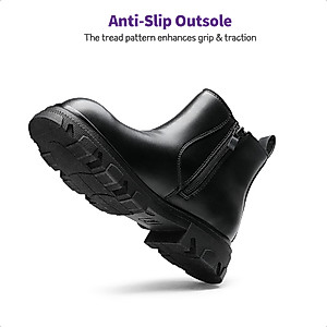 DREAM PAIRS Girls Chelsea Boots Side Zipper Lug Sole Ankle Booties Toddler/Little Kid/Big Kid,Size 12 Little Kid,Black,SDBO2301K