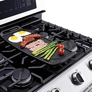 19.1 In AEB72914211 Griddle Replacement Parts for LG Gas Stove Parts Top Cast Iron Griddle AEB72914208 AEB72914204 LG Gas Range Cooktop Griddle Plate LDG4313ST Center Burner Griddle Flat Top Pan 1Pcs