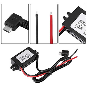 DC-DC 12V to 5V 3A Micro USB Converter Voltage Step Down Regulator Waterproof Power Converters for Car Smartphone
