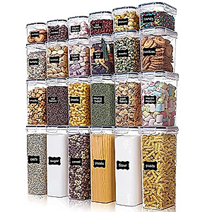 Vtopmart 4 Pcs Cereal Storage Containers and 24 Pcs Food Storage Containers Bundle