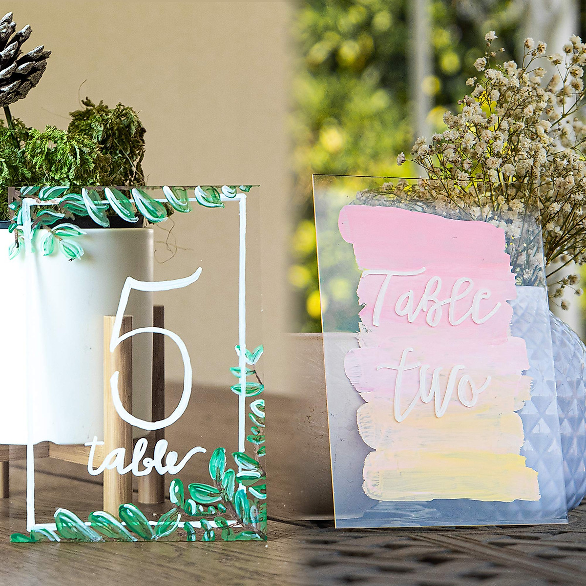 SimbaLux Acrylic Sheet Clear Plexiglass 5” x 7” 0.04” Thick (1mm) Pack of 10 Transparent Plastic Plexi Glass Board with Protective Paper for Photo Frame Replacement, DIY Display Projects, Craft