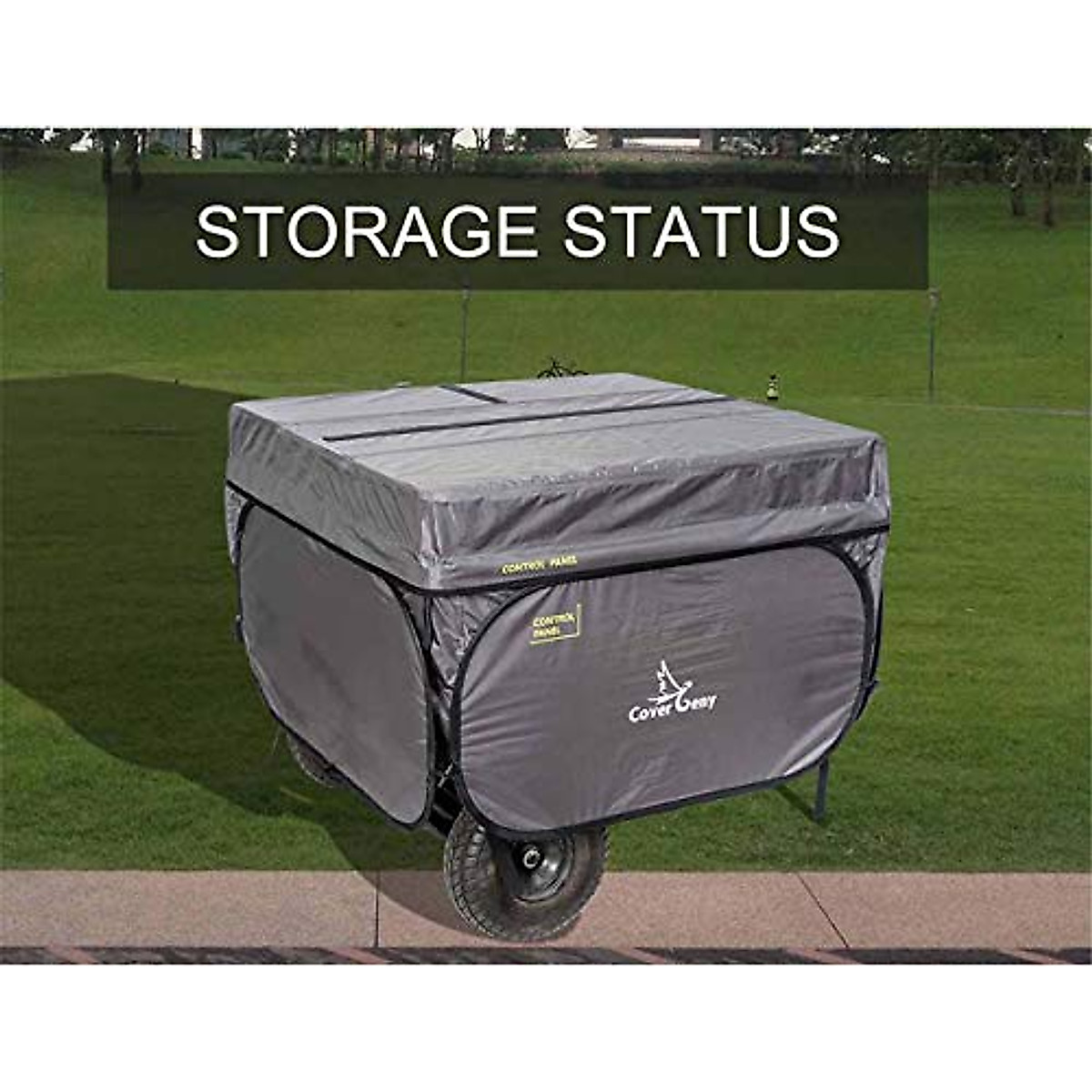 Cover Geny Outdoor Generator Running Cover Tent, Portable Heavy Duty All-Weather Protection Generator Shelter for Most 4500Watt-13000Watt Generators (32 x 32 x 21inch, Grey)