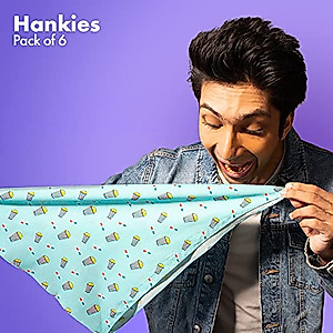 HexaFun 100% Pure Organic Cotton Unisex Handkerchief, Multi-color & Printed, Soft & Stylish