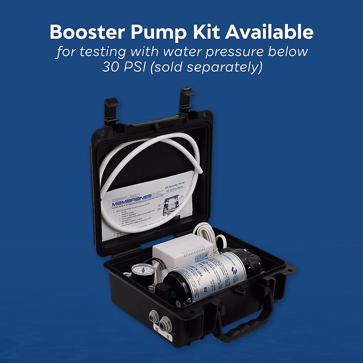Applied Membranes Silt Density Index Test Kit, SDI Tester in Portable Carrying Case for Onsite Water Testing, Includes 2 SDI Test Filters