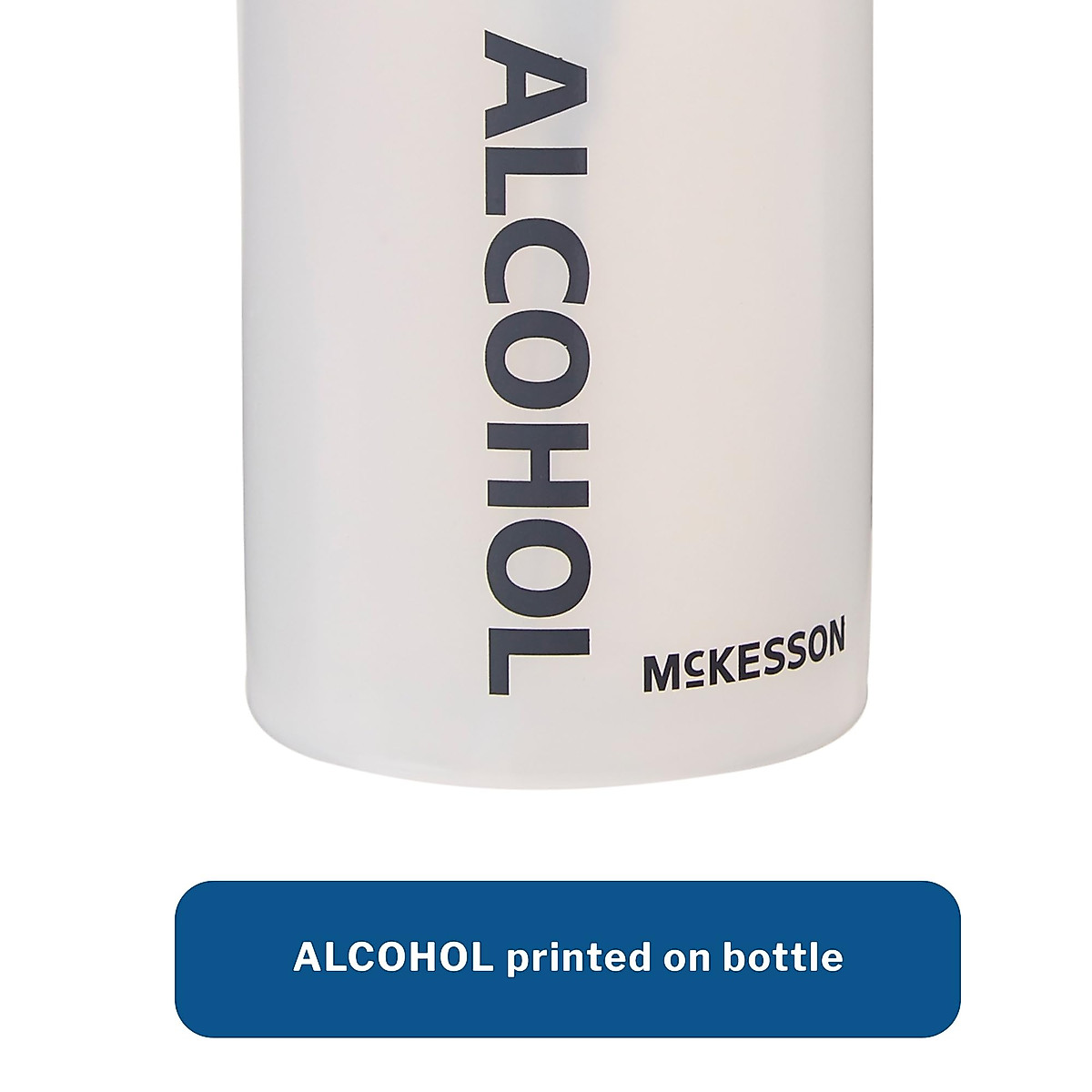 McKesson Alcohol Dispenser with Imprint - Polyethylene with Locking Cap - Translucent, 9 oz, 4 3/4 in x 2 1/2 in, 1 Count