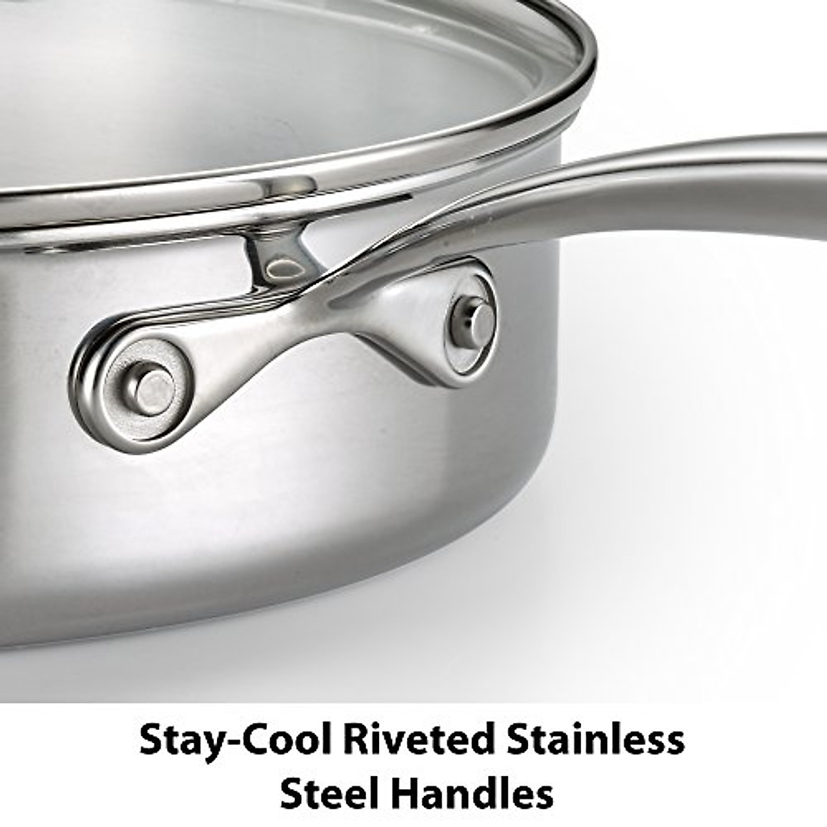 Lagostina Q940SC64 Tri-Ply Stainless Steel Multiclad Dishwasher Safe Oven Safe Metal Lid Cookware Set , 12-Piece, Silver