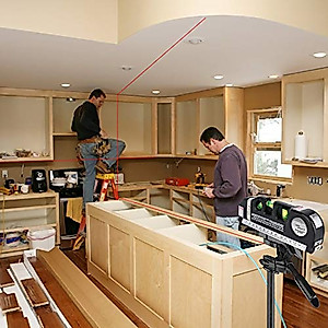 Laser Level Tool, Multipurpose Laser Level Kit Standard Cross Line Laser level Laser Line leveler Beam Tool with Metric Rulers by QPEUIM