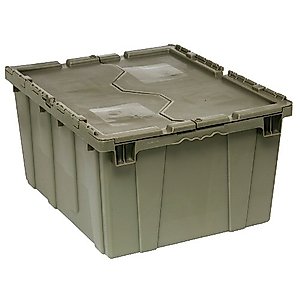 Quantum QDC2820-15 Plastic Storage Container with Attached Flip-Top Lid, 28-Inch by 20-Inch by 15-Inch, Gray