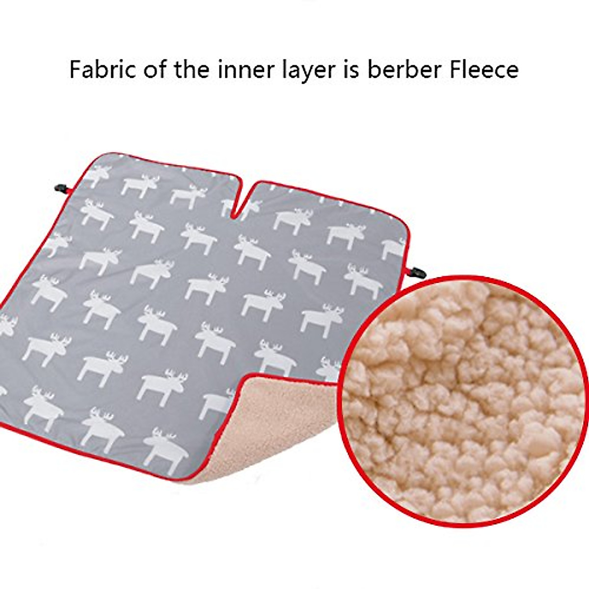 WINGOFFLY Baby Stroller Pram Carrier Windproof Warm Blanket Baby Car Seat Cover with Clip (Green)