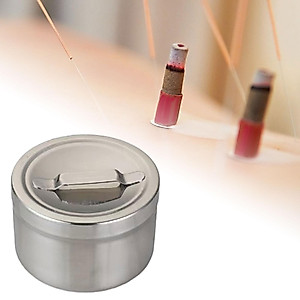 YWMJZEU Stainless Steel Medical Jar Unguent Holder Gauze Container Professional Cotton