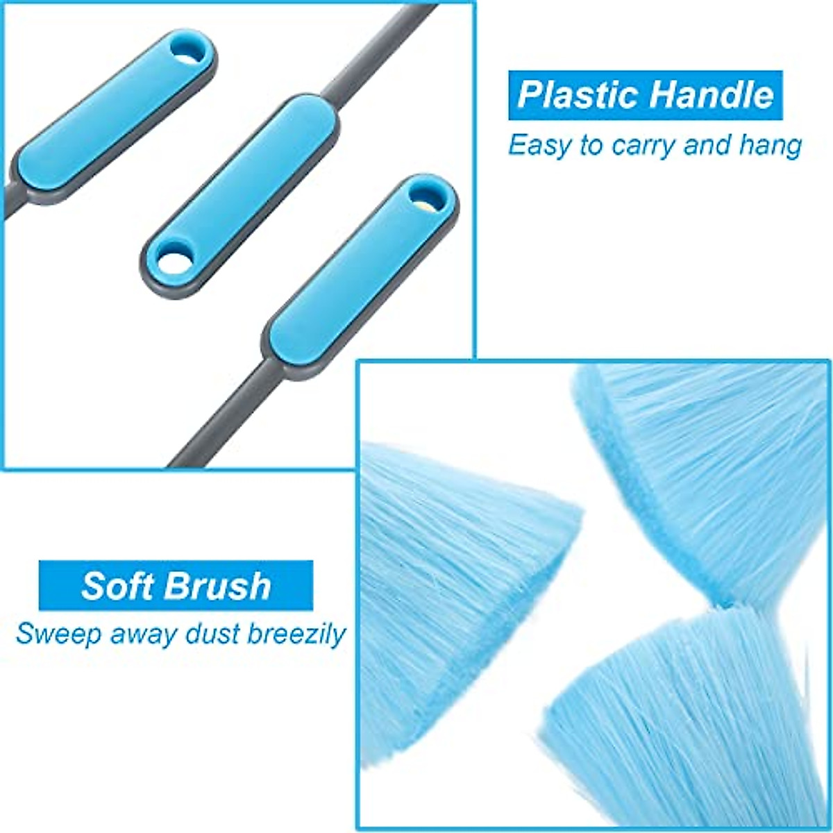 FVIEXE 8PCS 10 Inch Mini Feather Dusters for Cleaning, Small Microfiber Delicate Duster Laptop Computer Keyboard Electrostatic Cleaning Duster Washable, Screen Static Dusting Wand