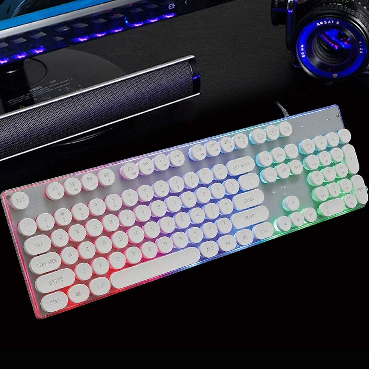 SPLD Keyboards Computer Keyboard-wired Keyboard Punk Gaming Keyboard Mechanical Keyboard Can Be Illuminated-104 Keys